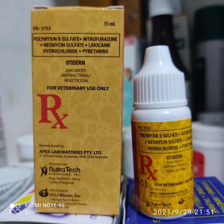 OTIDERM (15ml) ear drop, anti bacterial, insecticidal | Lazada PH