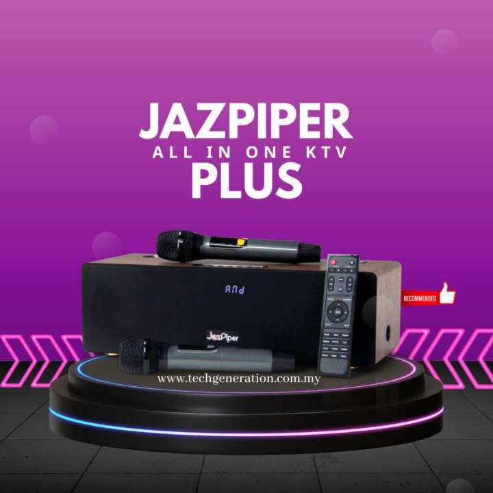 JazPiper Karaoke Sound Bar All-in-One Family WiFi KTV Auto-Renewal Song Amplifier Speaker Mixer ...
