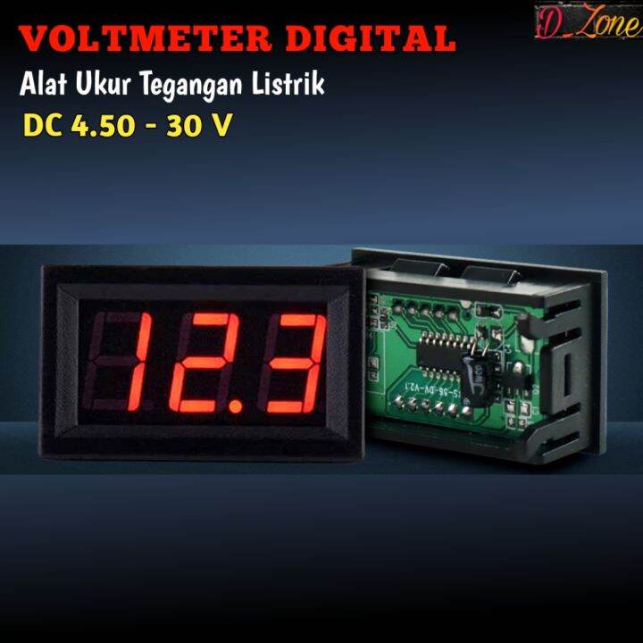 Voltmeter Digital Alat Ukur Tegangan Listrik Voltmeter LED | Lazada Indonesia