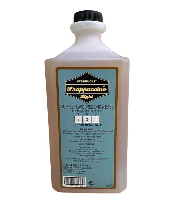 Starbucks Frappuccino Syrup 2L (Coffee Base) | Lazada PH