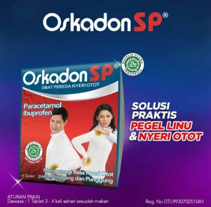 Oskadon SP 1 strip 4 tablet | untuk meredakan nyeri otot dan pegal linu ...