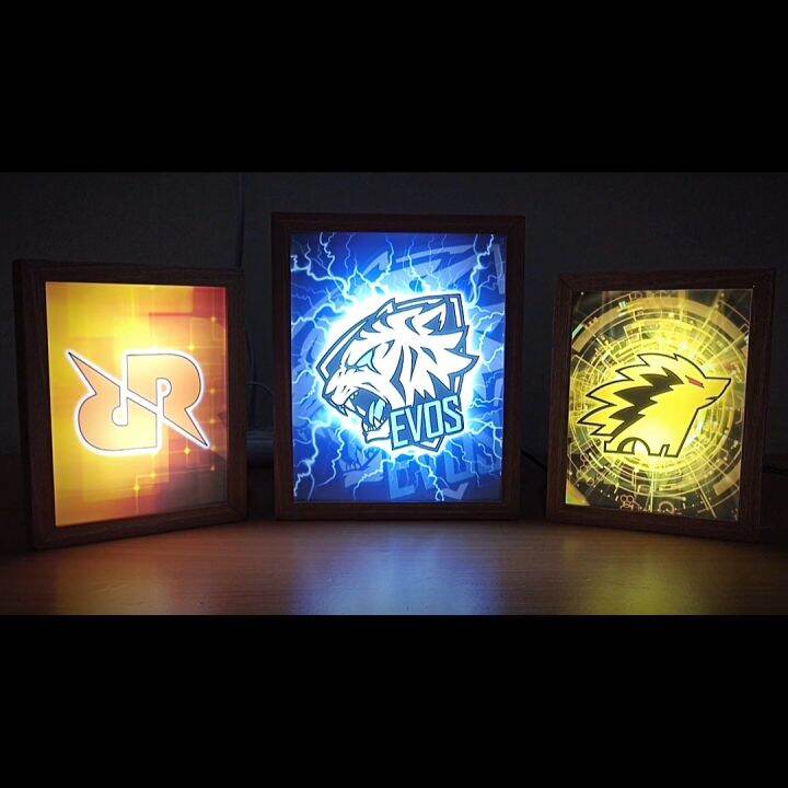 Edisi Esport Team Evos RRQ Onic Bigetron AlterEgo - Light Box Painting ...