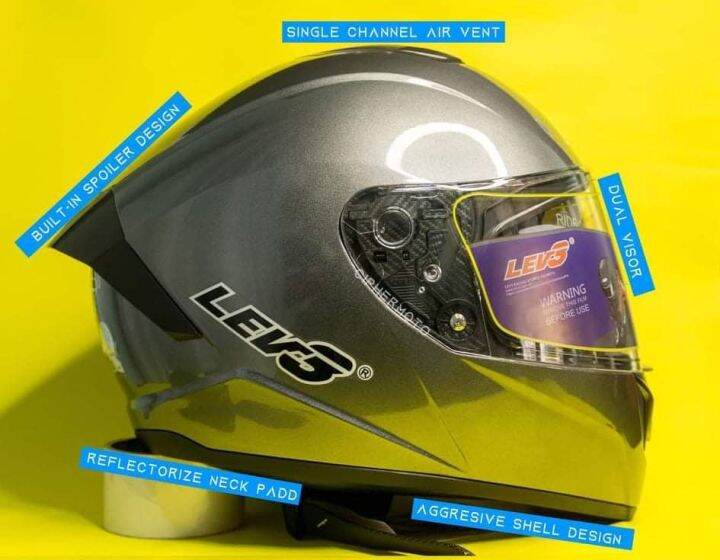 LEV3 DUAL VISOR FULL FACE HELMET | Lazada PH