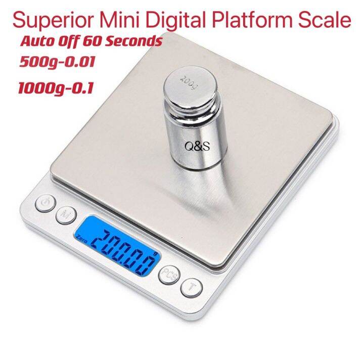 มีในสต็อก🔥 0.01g/0.1g Precision LCD Digital Scales 500g/1000g Mini Electronic Grams Weight ...