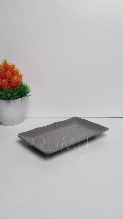 PRUMU Melamine Stone Piring Sushi 8 inch - Piring Persegi Panjang ...