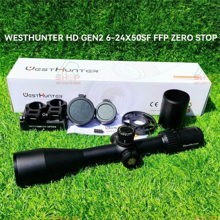 TELESCOPE WESTHUNTER HD GEN2 6-24x50SF FFP ZERO STOP TURRET | Lazada ...