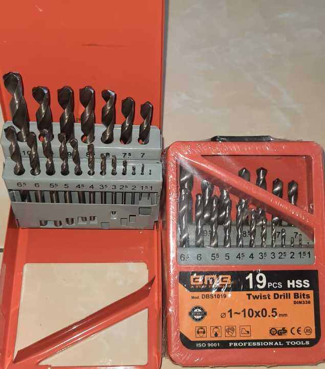 SET MATA BOR BESI-Mata Bor Besi Set 19 Pcs 1-10 Mm | Lazada Indonesia