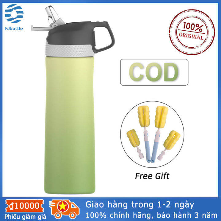 Bình Giữ Nhiệt Fjbottle 550ML (19oz) màu xanh lá cốc giữ nhiệt Cách nhiệt đôi Bình chân không ...