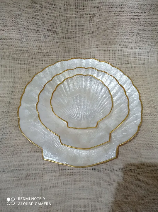 CAPIZ PLATE/CAPIZ SERVER PLATE SET OF 3 | Lazada PH