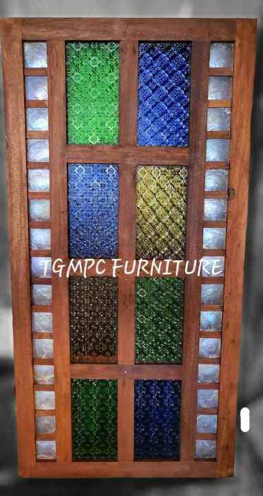 Capis window w/double glass with woodstain | Lazada PH