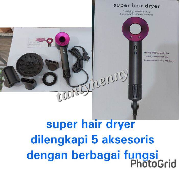 hairdryer pengering rambut super hair dryer curly styling | Lazada ...