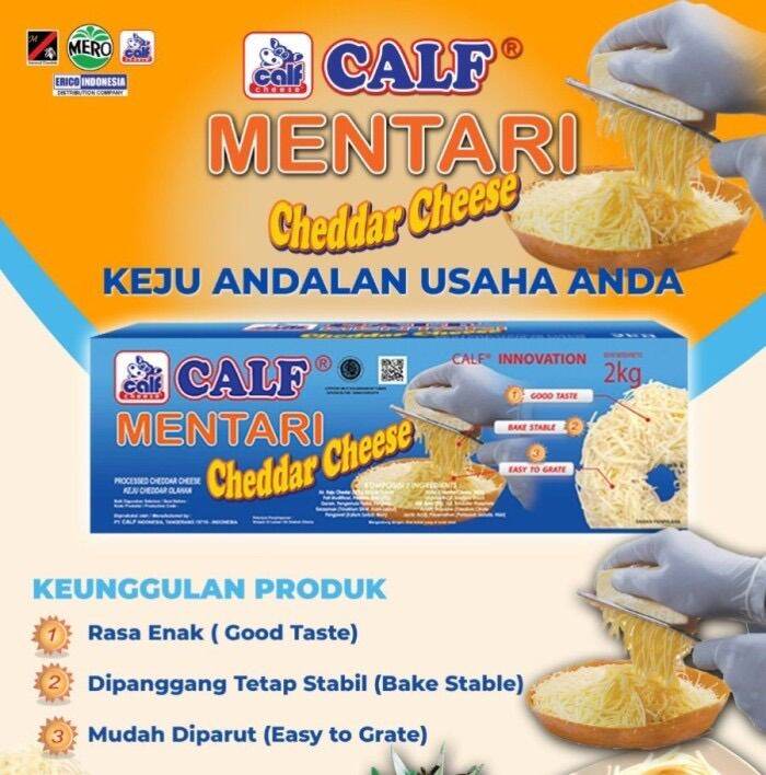 Keju Calf Mentari Cheddar Cheese 2kg | Lazada Indonesia