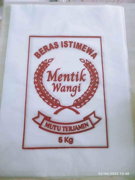 Plastik beras 5 kg HD cap mentik wangi isi 100 lembar | Lazada Indonesia