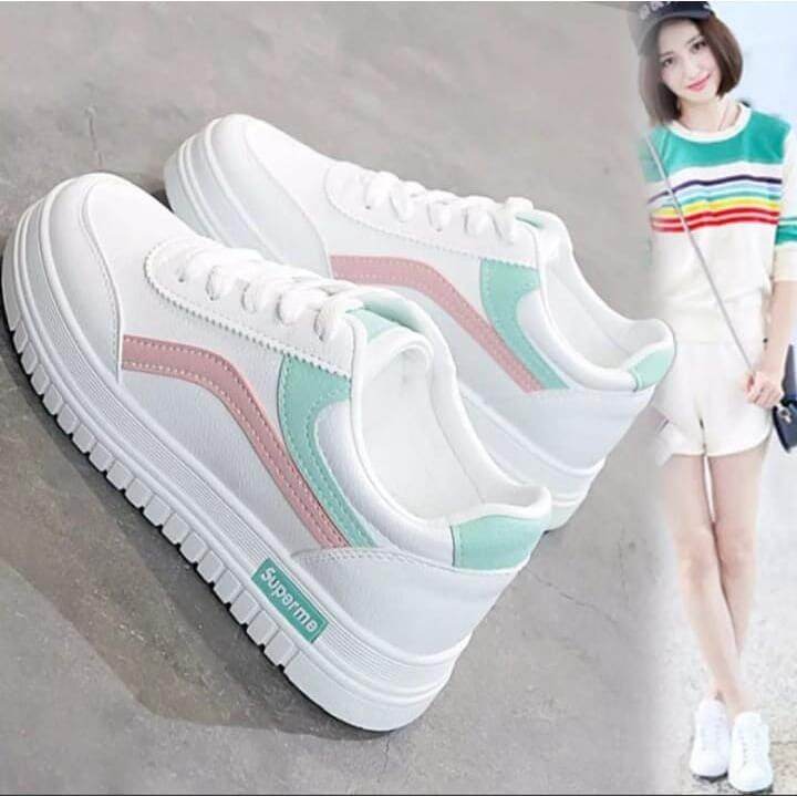 COD Sepatu Sneakers wanita A&R terbaru sepatu casual cewek model korea ...
