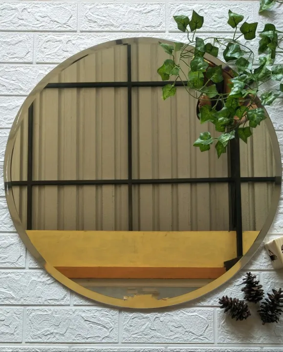 Cermin Bevel 70cm Cermin Dinding Cermin Aesthetic | Lazada Indonesia