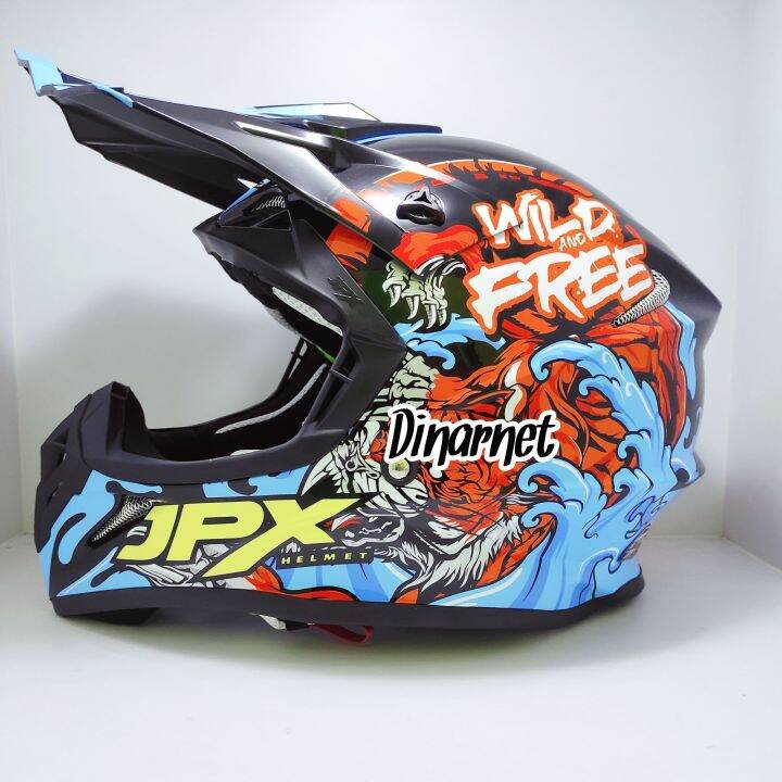 Helm Cross Jpx X43 Wild And Free Super Black Trail Trabas Klx Adventure ...