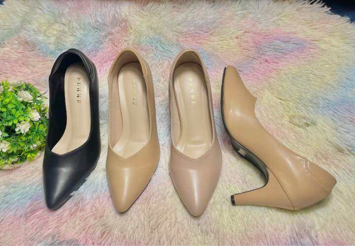 DE01 : ส่งจากไทย คัชชูพร้อมส่ง สูง3นิ้ว หัวแหลมเก็บทรง 35-40 ใส่ทนไม่ลื่น มีสีขาวด้วยนะ | Lazada ...