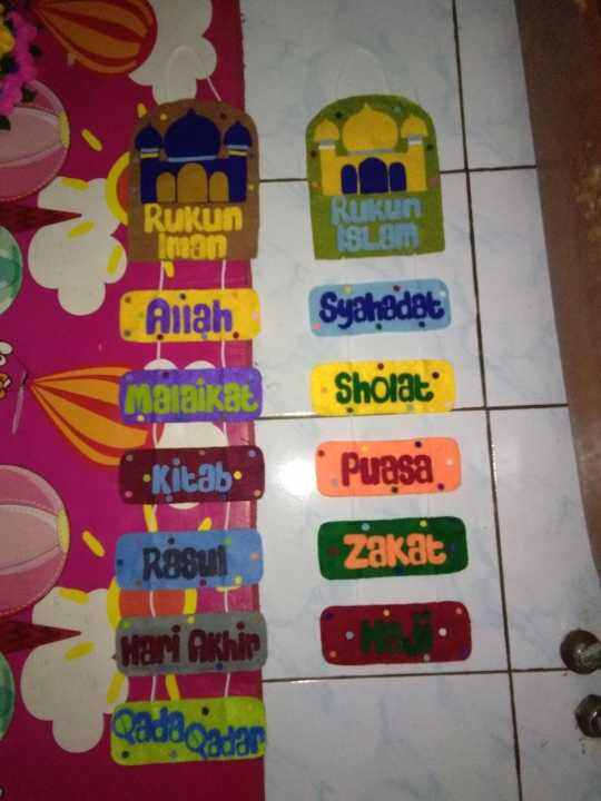 Gantungan dinding / hiasan dinding Rukun Iman Rukun islam | Lazada Indonesia