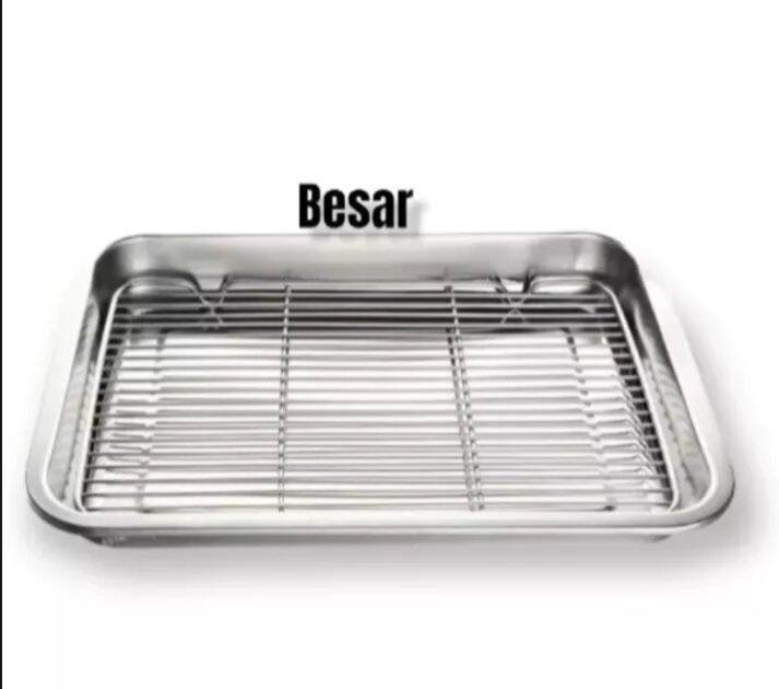 alat peniris makanan/ nampan stainless / cooling rak ukuran 36x27 cm ...