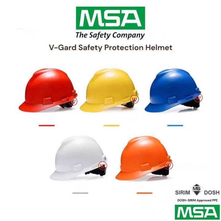 🔥Original🔥 MSA V-Gard SIRIM & DOSH APPROVED PE Protective Safety Helmet ...