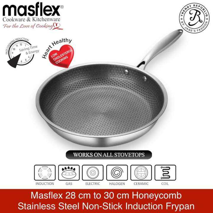 Masflex Original 28 to 32 cm Honeycomb Stainless Steel Induction Frypan ...