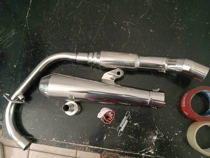 Bullet Pipe Full system with Resonator and free silencer for Keeway 152 ...