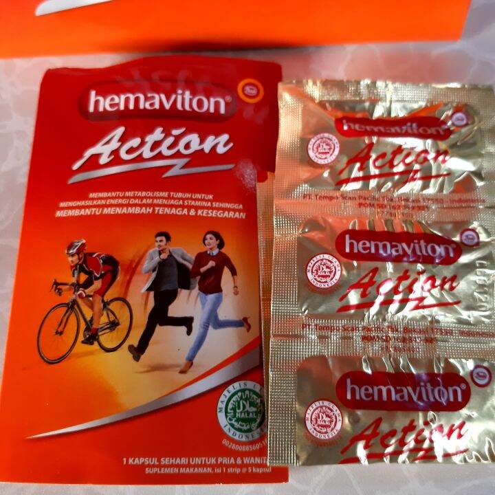 Multivitamin Hemaviton Action 10 Strip @5 Kapsul (50 Kapsul) | Lazada ...
