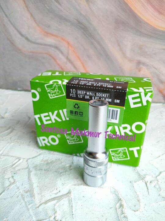 TEKIRO 1/2" 10 MM Mata Kunci Sock Sok Panjang Deep Wall 10mm 6PT 12PT | Lazada Indonesia