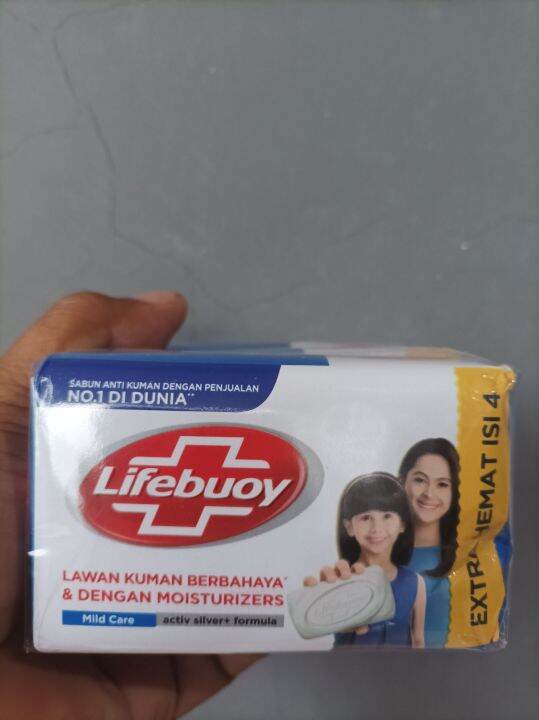 Lifebuoy Barsoap Sabun Batang Biru anti kuman 4x110g | Lazada Indonesia
