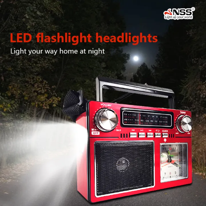 Nss radio am fm rechargeable solar radio am fm with bluetooth radio ...
