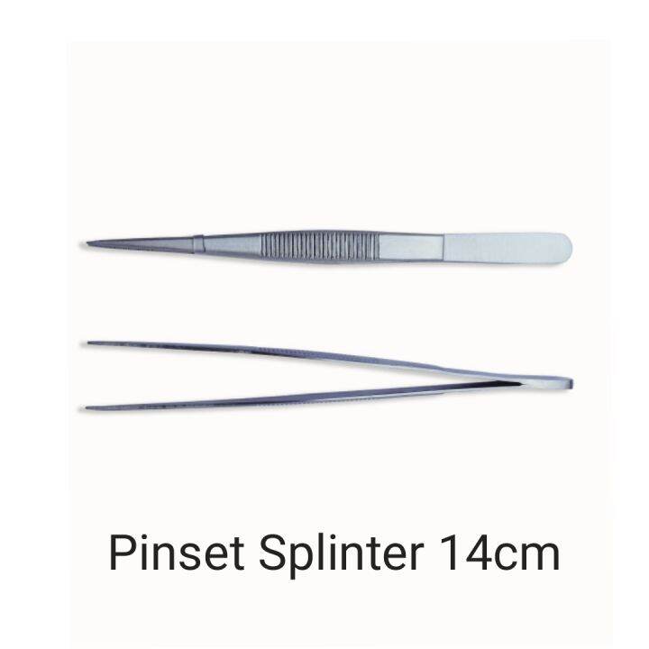 Pinset Splinter Forceps Straight 14cm Stainless Steel Splinter Lurus ...