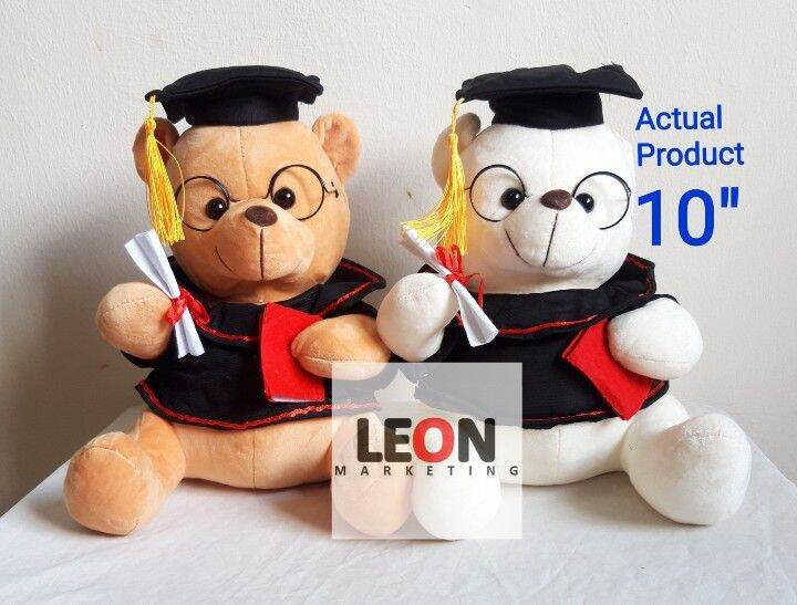 10" Spec Graduation/Convocation Bear, Patung Konvo Spec 带镜博士熊 | Lazada