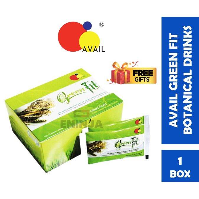 【100% ORIGINAL】AVAIL GREEN FIT BOTANICAL BEVERAGE MIX APPLE / DETOKS ...