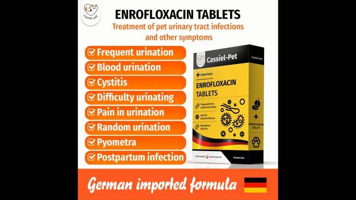 【CASSIEL-PET】Enrofloxacin For Hematuria,dysuria,Nasal Discharge,Fever ...