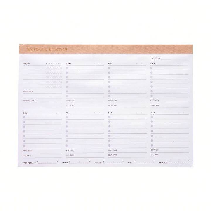 A4 Weekly Action List - White and Brown - To Do, Work Life Balance ...