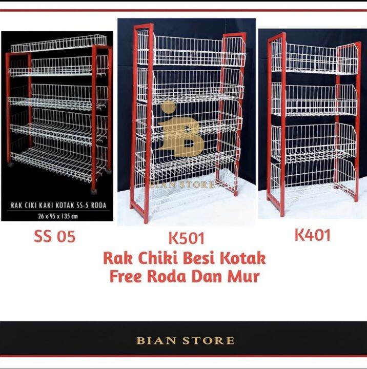 Rak Toko Ciki Snack Warung Standar Murah Berkualitas Tinggi/Rak Besi Kotak Susun 5 Dan Susun 4 ...