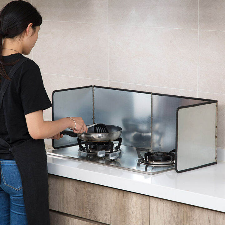 Jujia Jia แผ่นกั้นน้ำมันชุบสังกะสีสำหรับเตาแก๊สแผ่นกันความร้อนแผ่นกั้น ...