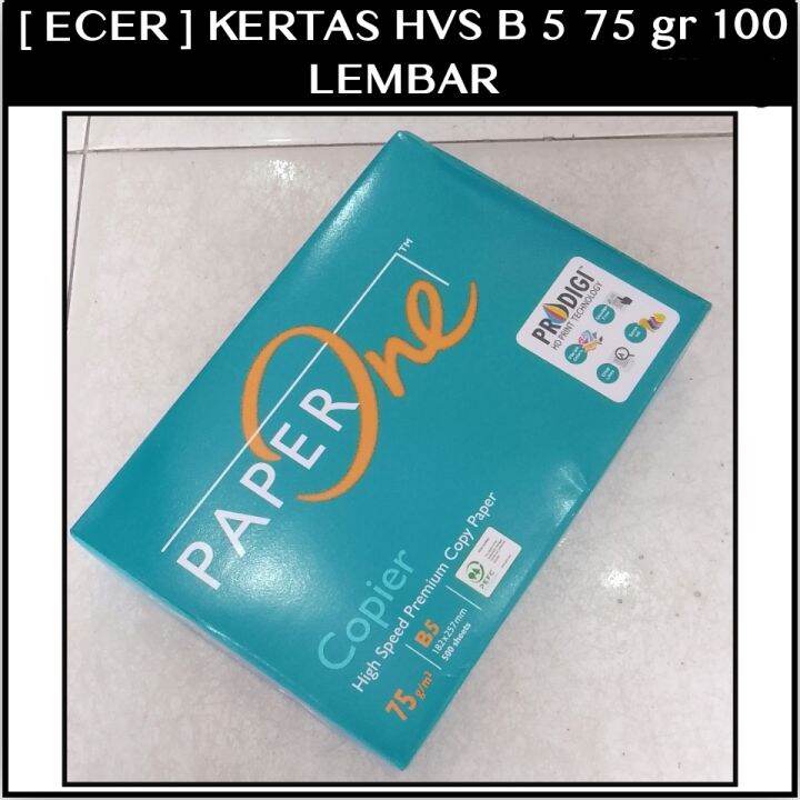 Kertas HVS B5 75 gram PAPER ONE Per 100 Lembar ( ECER ) | Lazada Indonesia
