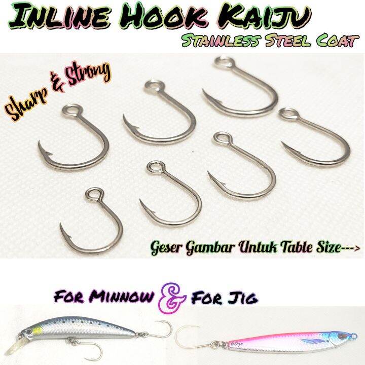 Inline Hook Kaiju Pengganti Treble Hook Minnow Dan Metal Jig | Lazada Indonesia