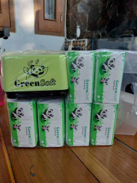 TISSUE GREEN SOFT POP UP 6PACK FREE BOX TISU | Lazada Indonesia