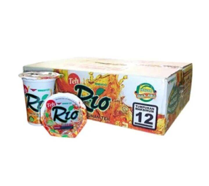 teh Rio gula batu minuman teh dalam kemasan gelas rasa segar | Lazada ...