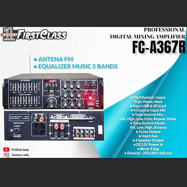 Power Amplifier Firstclass FC A367R Bluetooth | Lazada Indonesia