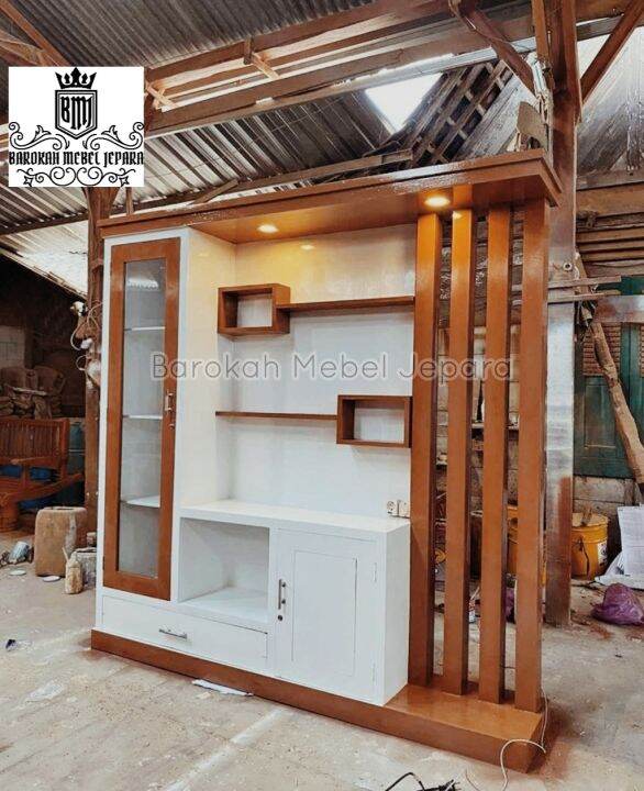 pembatas ruangan kayu jati / penyekat ruangan / pemisah ruangan kayu ...