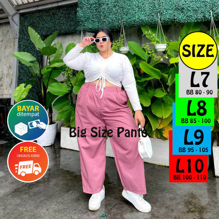 BAGGY PANTS JUMBO PREMIUM BB 80 - 105 KG BIG SIZE PANTS CELANA KERJA JUMBO | Lazada Indonesia