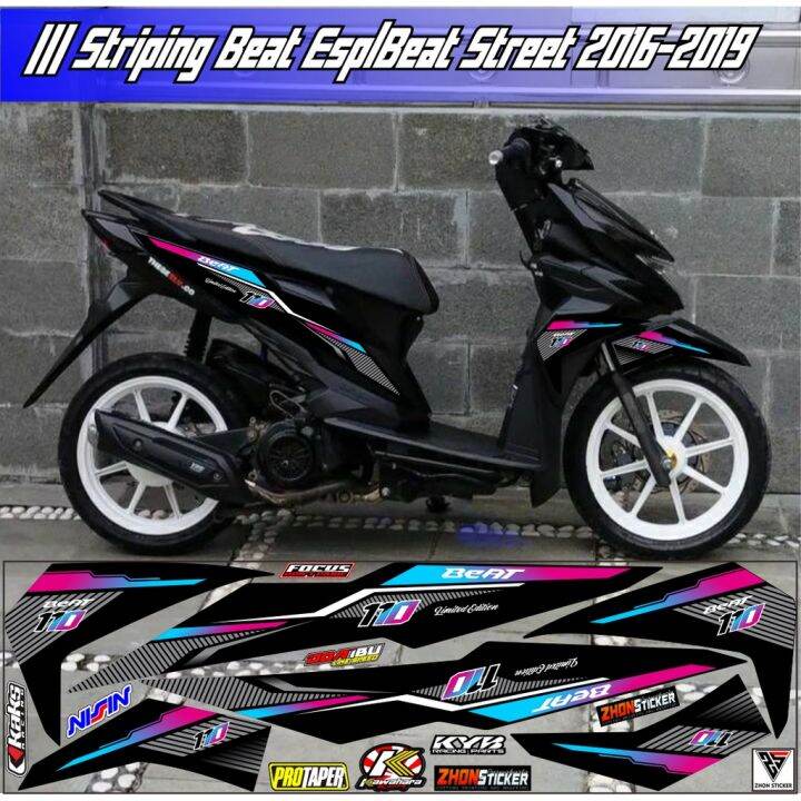 striping honda beat esp 2016-2019 motif rainbow viral | Lazada Indonesia