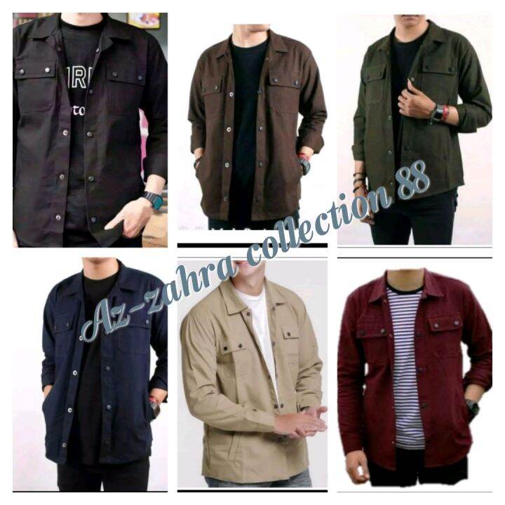 Jaket kasual semi parka-kemeja semi parka premium | Lazada Indonesia