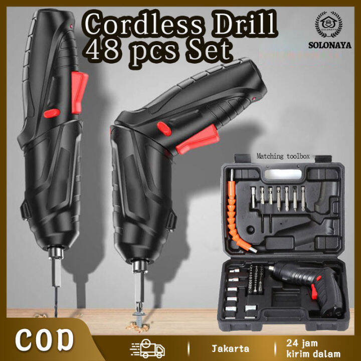 Mesin Cordless Screwdriver 3.6V Shcordless Multifunction Electric ...