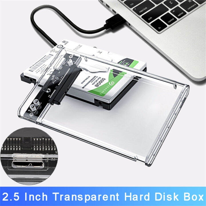 Kebidumei Transparent Harddisk Boxs 2.5 Inch HDD SSD Shell Enclosure ...