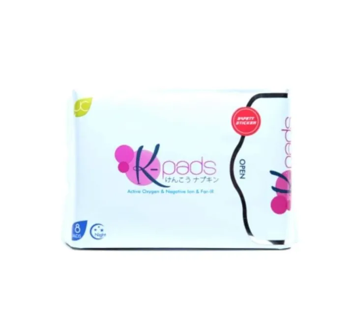 K-PADS NIGHT SANITARY NAPKIN (8 pads) hygienic antibacterial sanitary ...