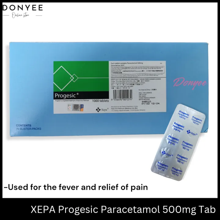 Xepa Progesic Paracetamol 500mg Tablets (10s / 1000s) | Lazada